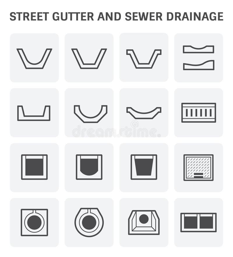 Street gutter icon stock vector. Illustration of cleaning - 92753832
