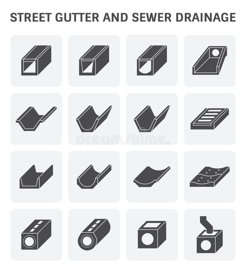 Street gutter icon stock vector. Illustration of cleaning - 92753832