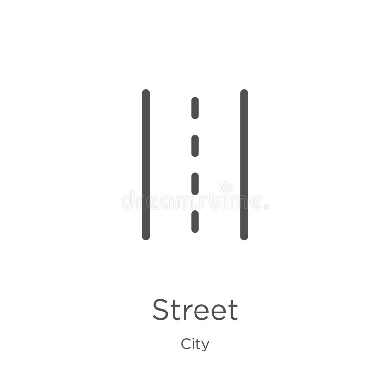 Street Icon Vector from City Collection. Thin Line Street Outline Icon ...