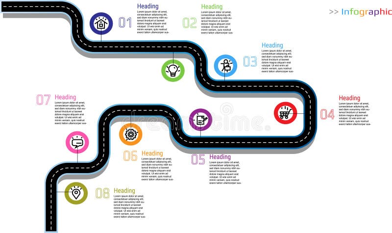 Infographic Roadmap, Timeline Business Design Template. Stock Vector ...
