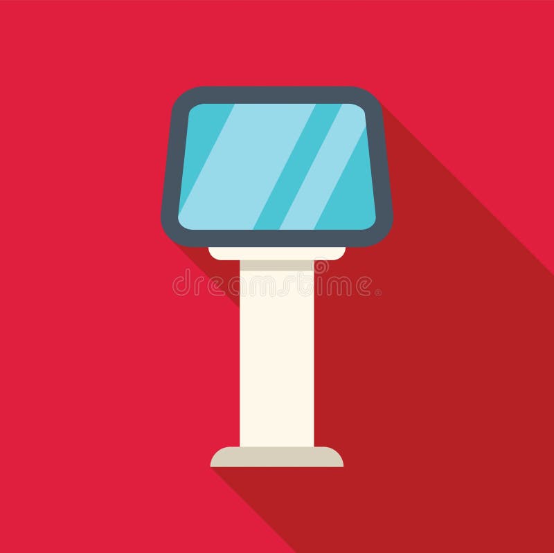 Street Information Panel Showing a Blank Screen on a Pole Stock Vector ...