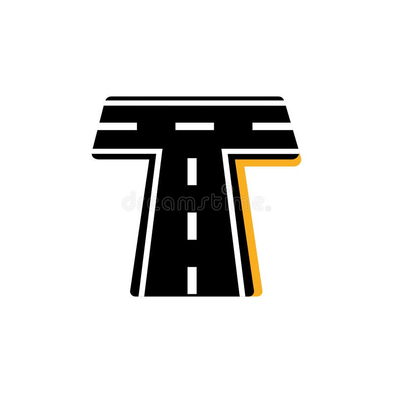 Street Intersection Asphalt Road Flat Image Stock Vector - Illustration ...