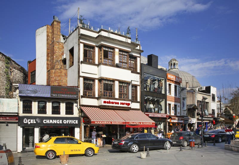 Street in Istanbul Town. Turkey Editorial Stock Image - Image of city ...