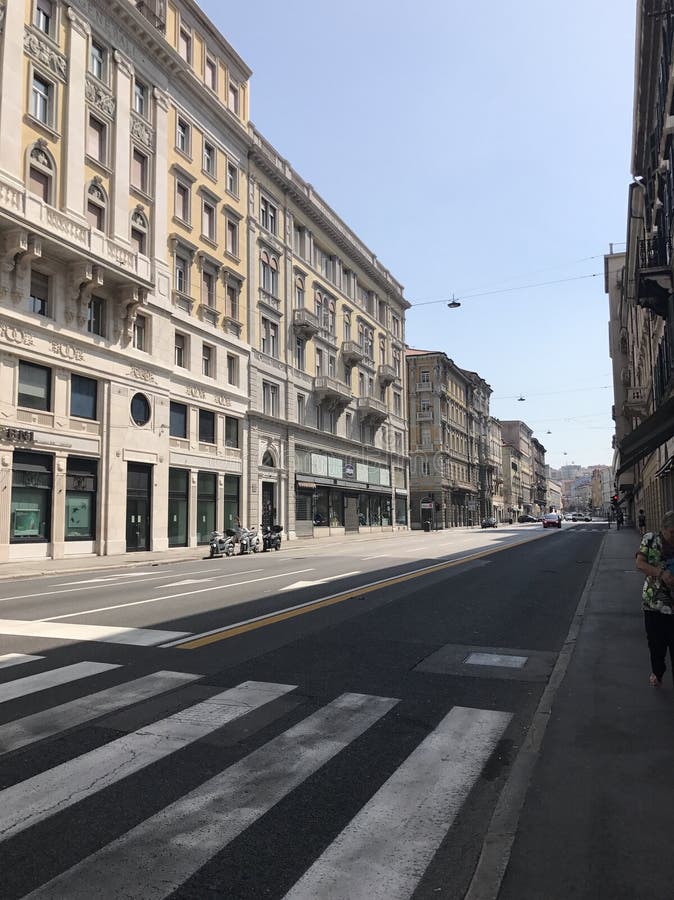 Street Italy editorial image. Image of trieste, italy - 107824085