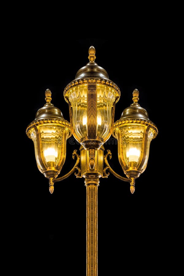 Antique Post Light for Decorating. Stock Image - Image of city ...