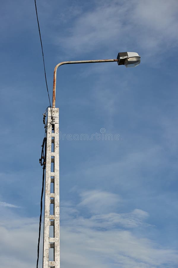 Lamp post on a street stock image. Image of design, corrosion - 321198885