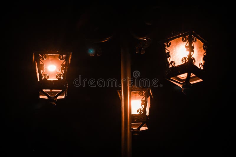 3 street lamp stock photo. Image of city, lamp, light - 129332714