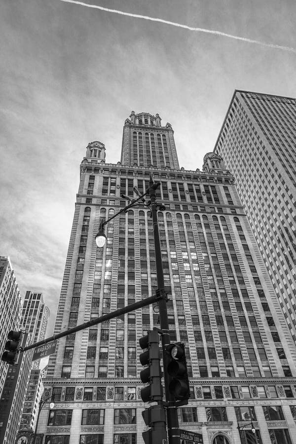 Street Lamp in Front of a Large Building with Numerous Windows in ...