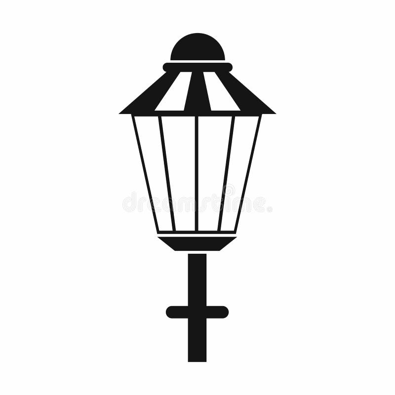 Street Lamp Icon, Simple Style Stock Vector - Illustration of concept ...