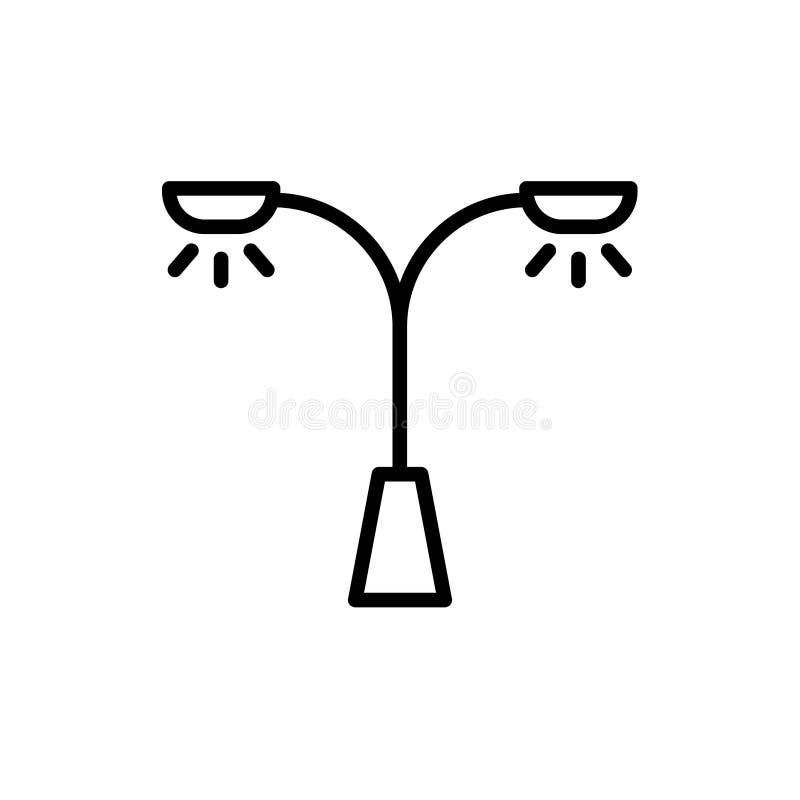 Street Lamp Icon Vector Design Template Stock Vector - Illustration of ...
