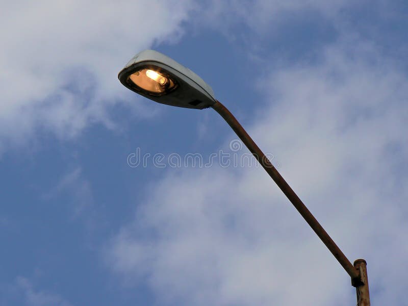 Street Lamp with Incandescent Bulb. Lamp Concept Stock Photo - Image of ...