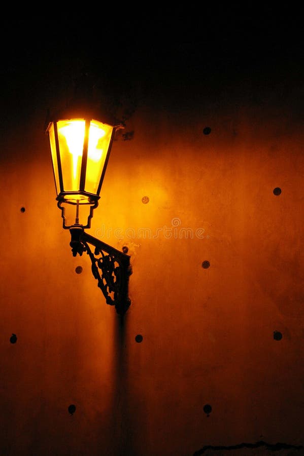 Street lamp at night stock image. Image of lighting, shadow - 4480151