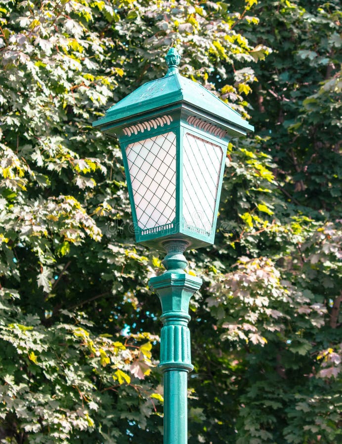 Street lamp in the park stock image. Image of light - 292039211