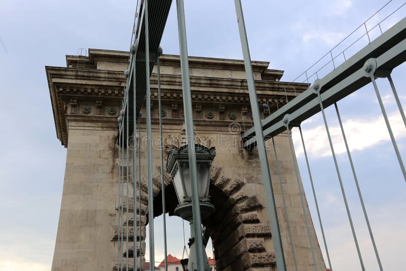 The Flashlight Stands on the Bridge Stock Image - Image of nature ...