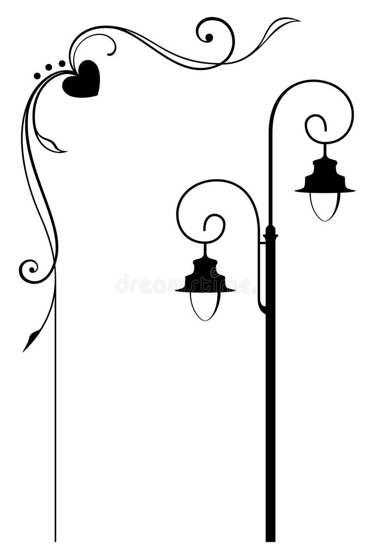 Street Lamp Light Outline Silhouette Stock Illustrations – 1,482 Street ...
