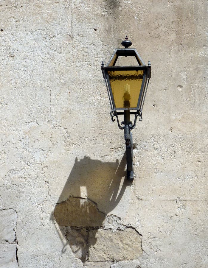 Street lamp with shadow stock image. Image of light, morning - 19586683
