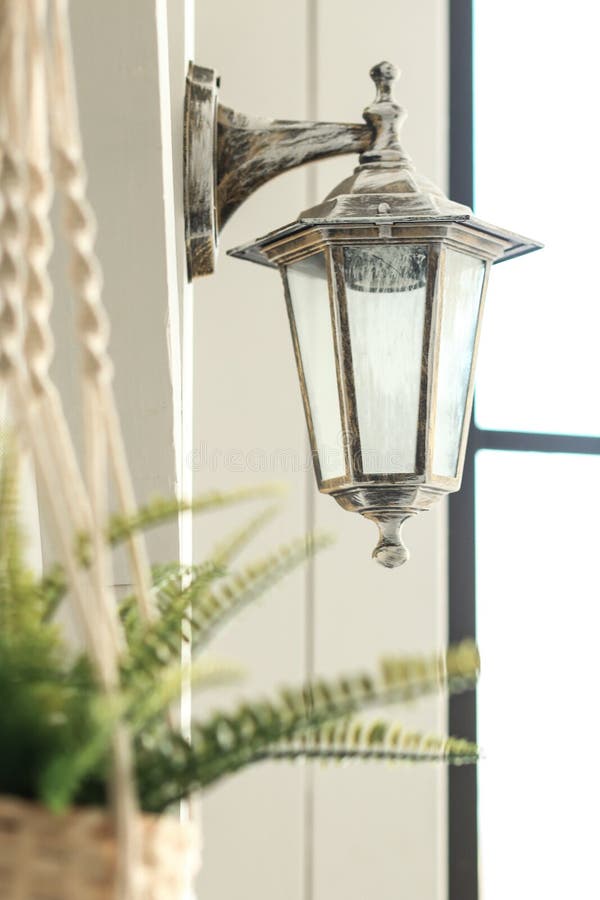 Street Lamp on the Veranda of the House Stock Photo - Image of ...