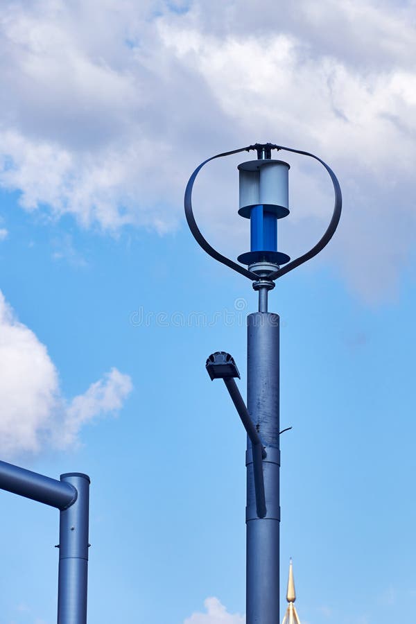 Street Lamp with a Wind Generator. Autonomous Power Supply Stock Photo ...