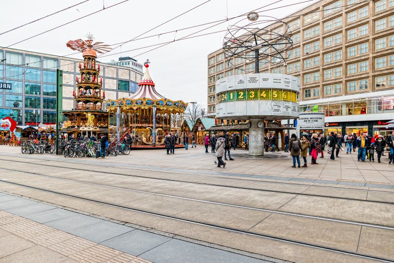 Street Life at Alexanderplatz Square in Berlin Editorial Stock Image ...