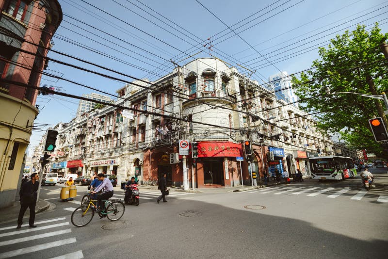 Street Life in Shanghai, China Editorial Stock Image - Image of street ...