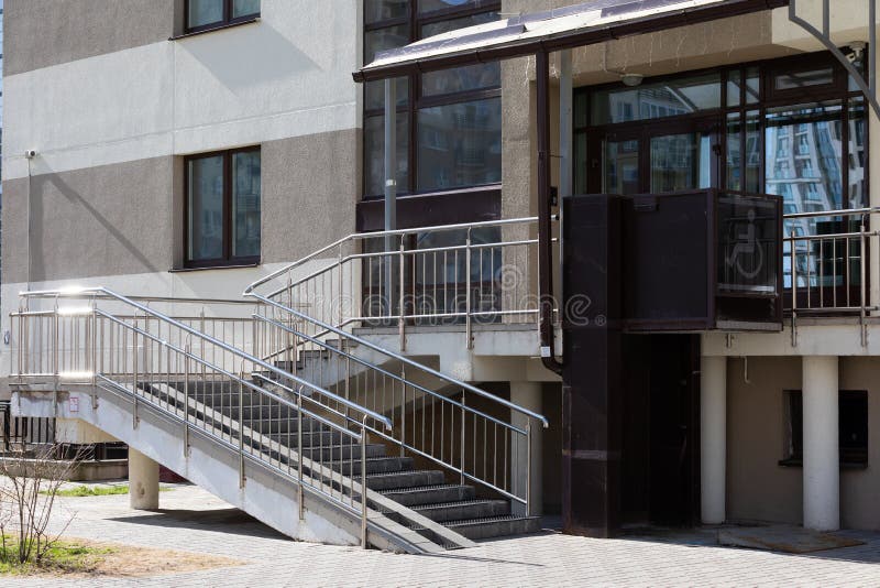 Street Lift for People with Disabilities Stock Image - Image of ...