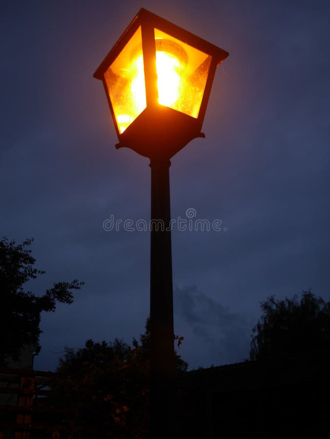 Street light stock image. Image of abstract, yellow, evening - 46248601