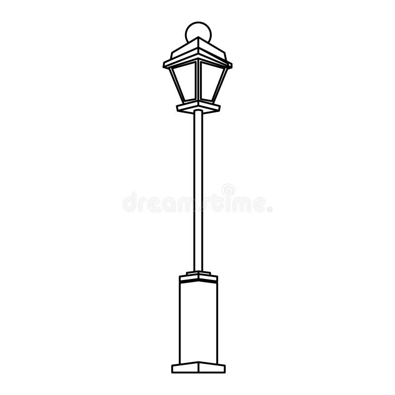 Street light cartoon stock vector. Illustration of lamppost - 135443183