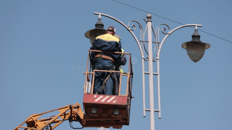 Street Light, Electric Technical, Street Lamp, Stock Footage - Video of ...