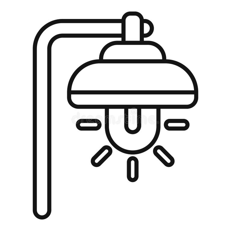 Street Light Emitting Light Icon Vector Outline Stock Vector ...