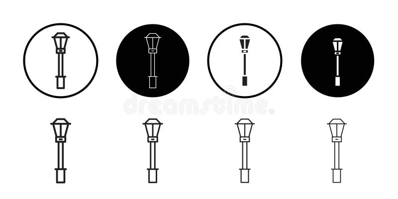 Street Light Icon Isolated Flat Vector in Outline Stock Vector ...