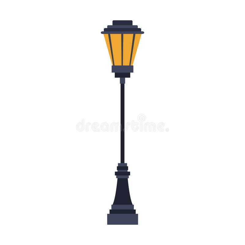 Street light cartoon stock vector. Illustration of lamppost - 135443183