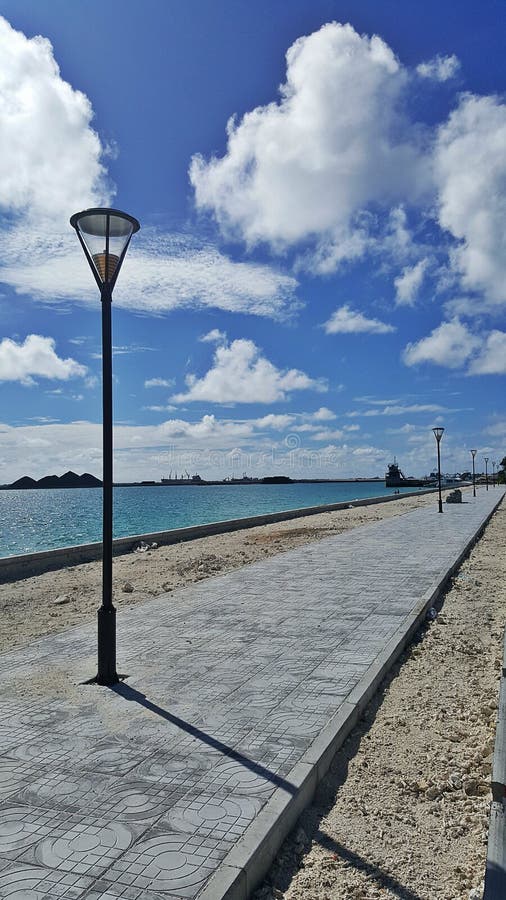Street light stock image. Image of street, light, maldives - 126928759