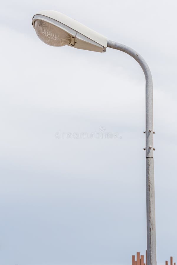 Street Light Pole Blurred Nature Scene Cloudy Sky Back Stock Photos ...