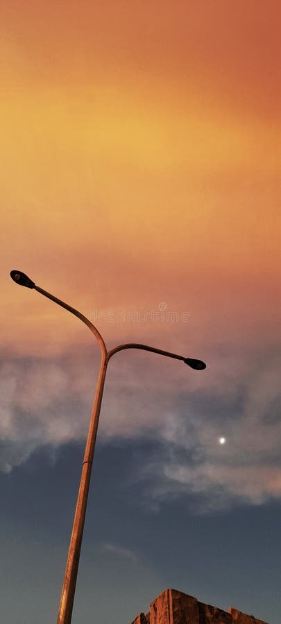 Street Light Pole Bright Source at Night Other Than Moon and Stars ...