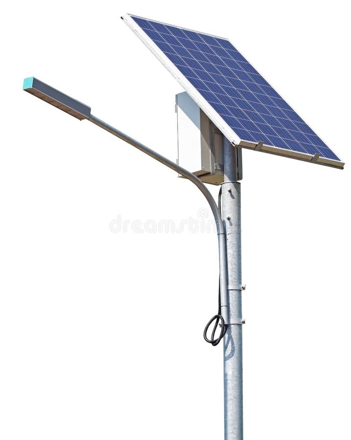 Street Light Powered by a Solar Panel Stock Photo - Image of technology ...