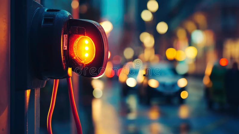 A Street Light with a Red Light on it Stock Footage - Video of digital ...