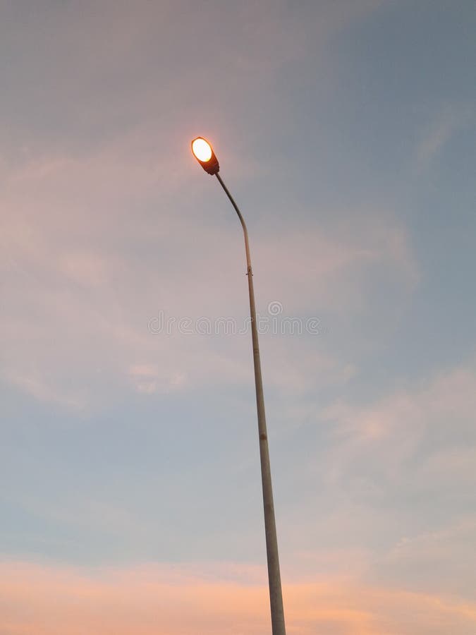 Light of Sunset Meet the Light of City Stock Image - Image of grey ...