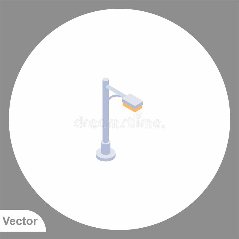 Street Light Vector Icon Sign Symbol Stock Vector - Illustration of ...