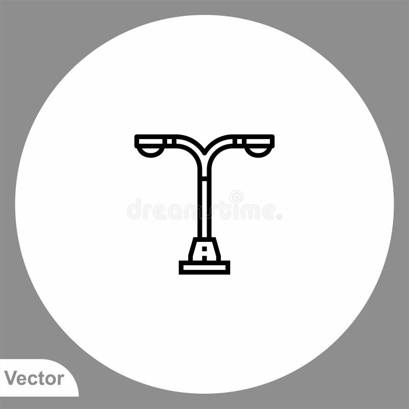 Street Light Vector Icon Sign Symbol Stock Vector - Illustration of ...
