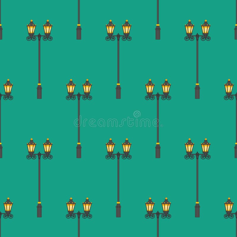 Street lighter pattern stock vector. Illustration of vintage - 93273578