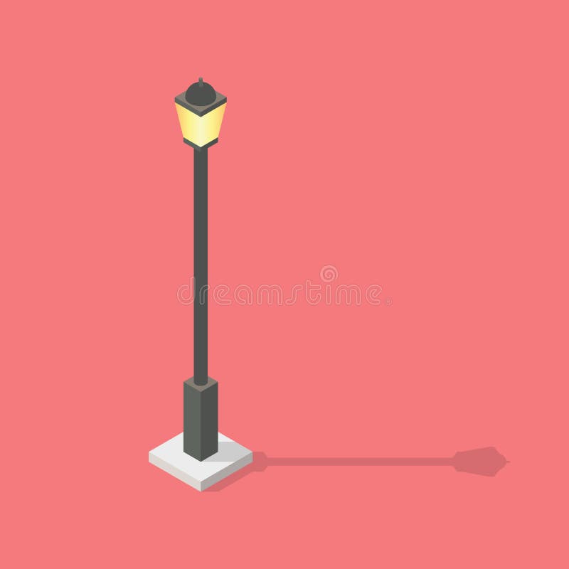 Street Lighting Isometric View Stock Vector - Illustration of ...