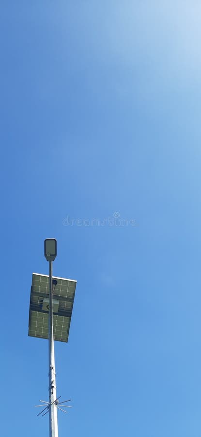 Street Lighting in the Village that Uses Solar Power Stock Image ...
