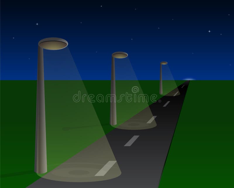Street lights stock vector. Illustration of illuminated - 34389483