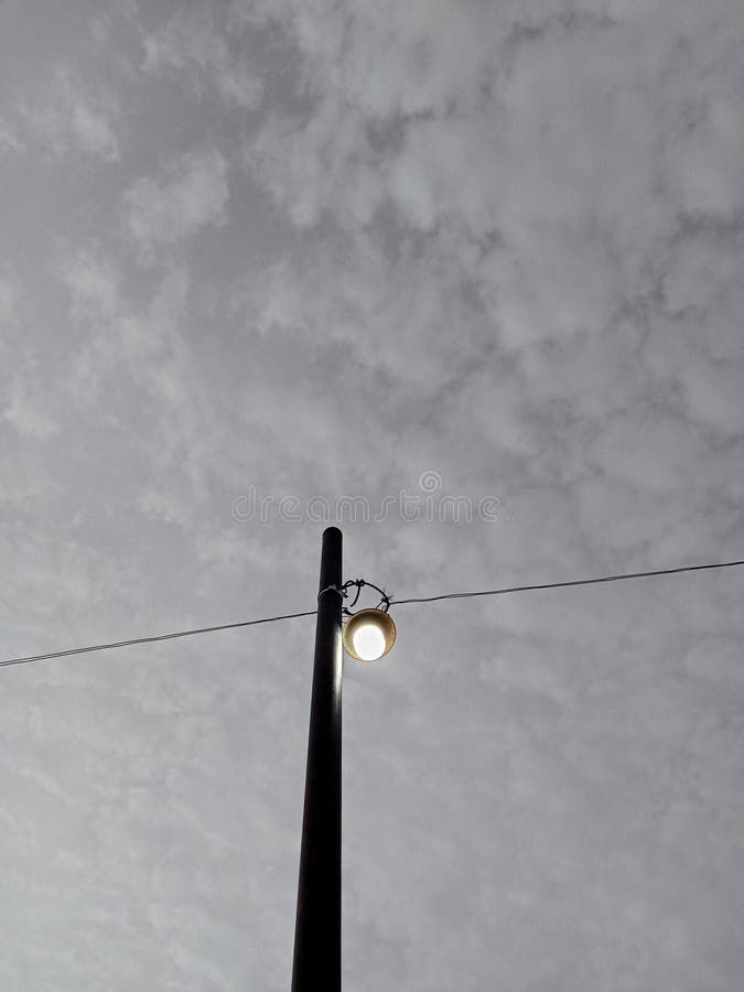 Street Lights in the Shade of the Night Stock Image - Image of evening ...