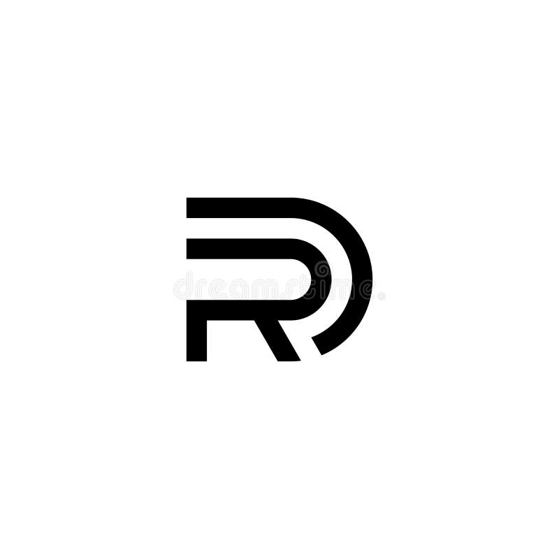 Monogram Initials RD Logo Icon Design Template Elements. Square Logo ...
