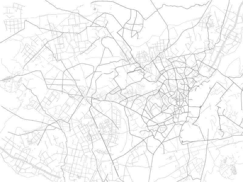 Street Map of Town Background in Gray. Street Map of Town for Your Web ...