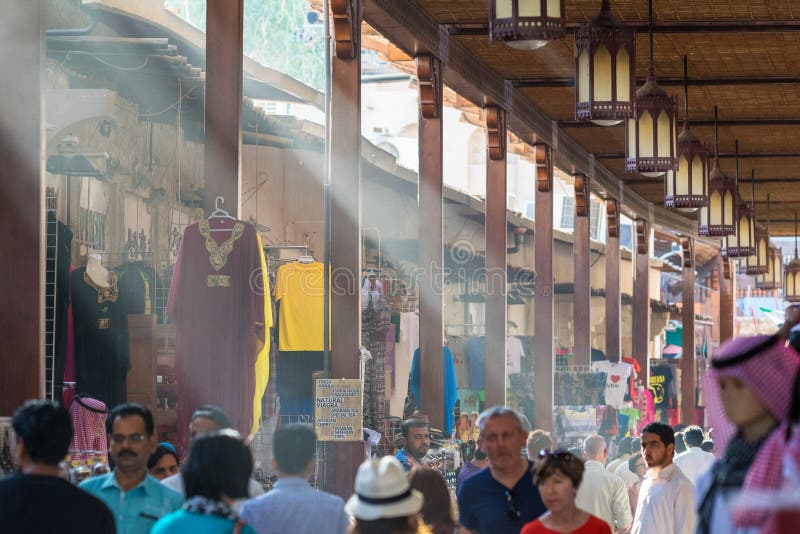 Street Market in Dubai Deira. Biggest Editorial Image - Image of ...