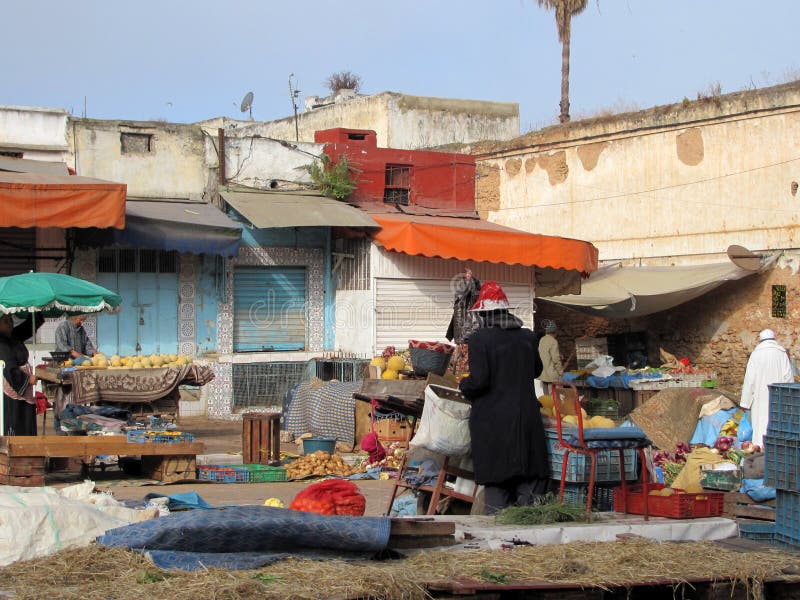 Street Market in Rabat, Morocco Editorial Photo - Image of monument ...