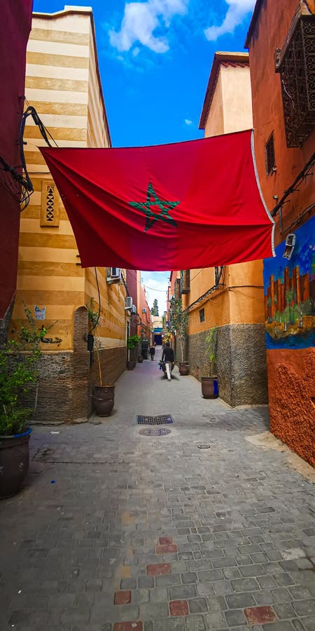 Street in Marrakech editorial stock image. Image of city - 108997649