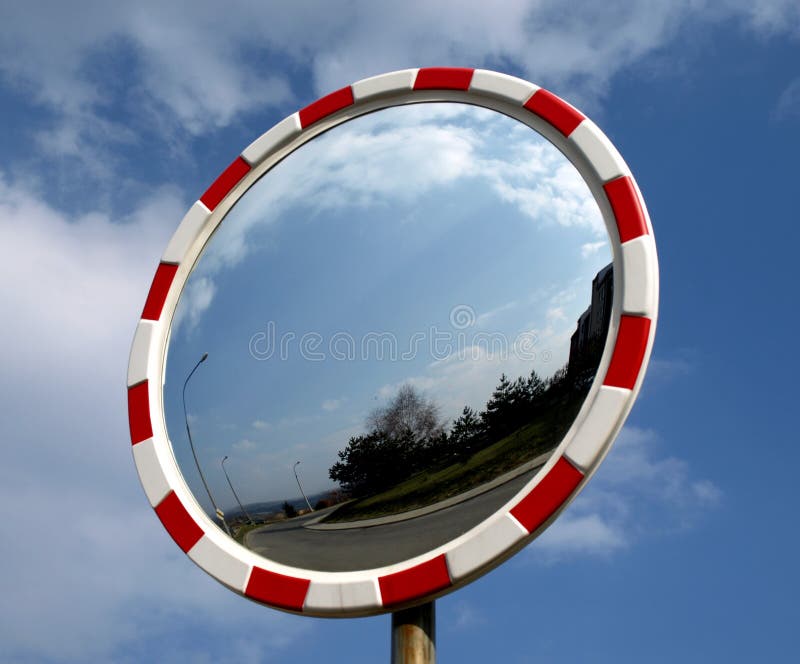 Street mirror stock image. Image of omen, colors, traffic - 4562725